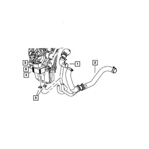 New Genuine Mopar Hose Oil Cooler Inlet 2006-2008 OE 55038135AA ...
