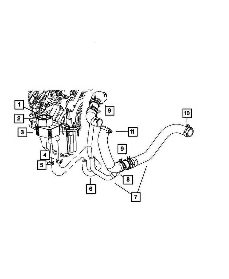 New Genuine Mopar Hose Oil Cooler Inlet OE 68248847AF - Walmart.com