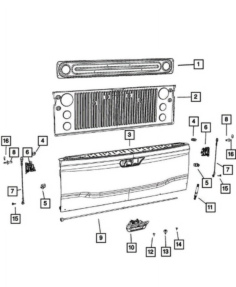 New Genuine Mopar Latch Tailgate 2019-2024 OE 68362549AK - Walmart.com