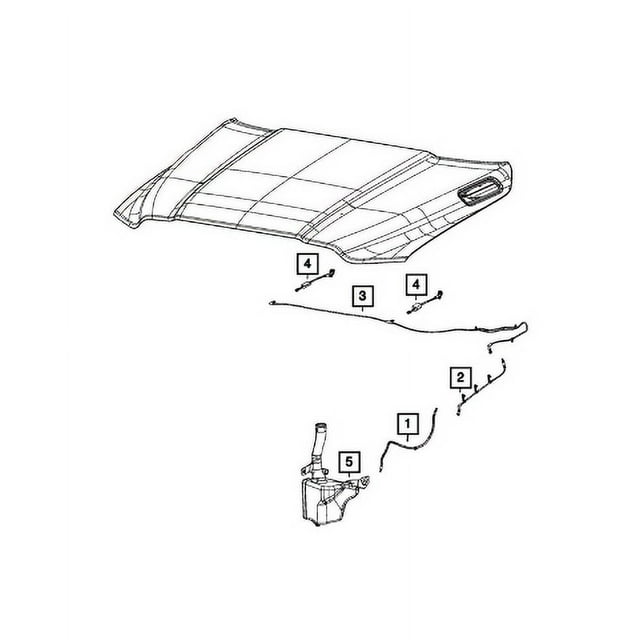 New Genuine Mopar Nozzle Windshield Washer 2019-2024 OE 68362469AB ...