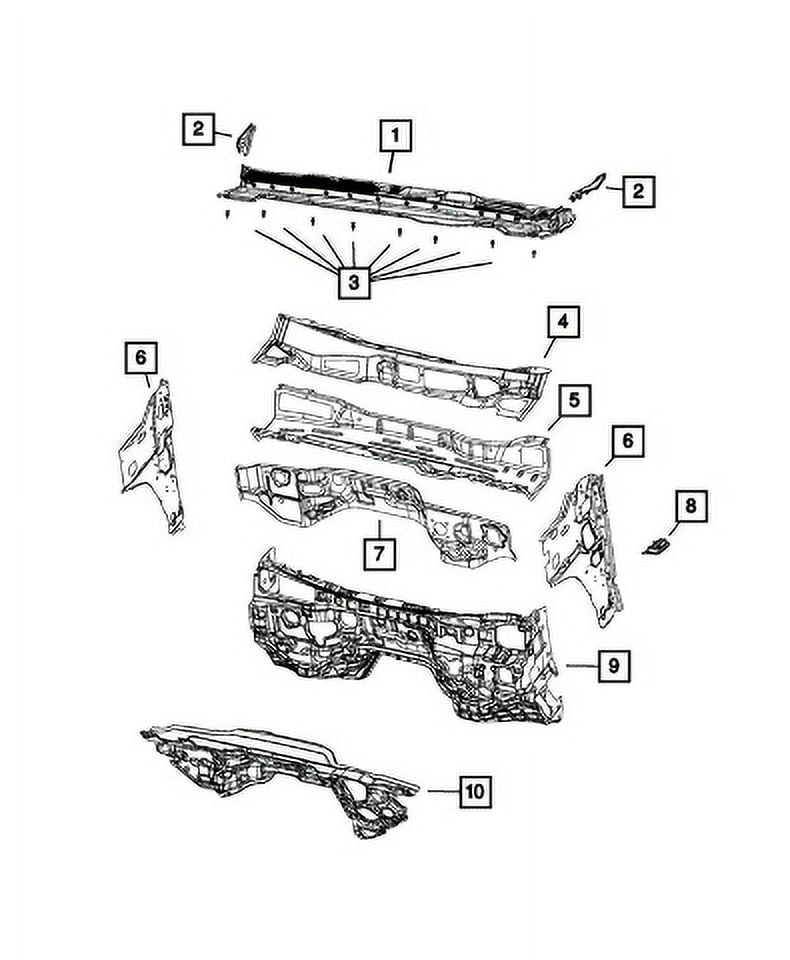 New Genuine Mopar Panel Cowl Side Trim OE 68299455AC - Walmart.com