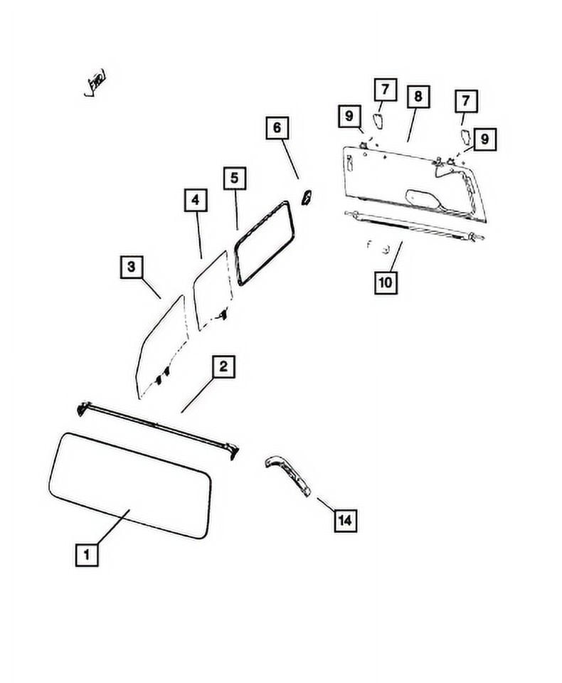 New Genuine Mopar Seal Liftglass Lower To Body 2018-2024 OE 68499742AA ...