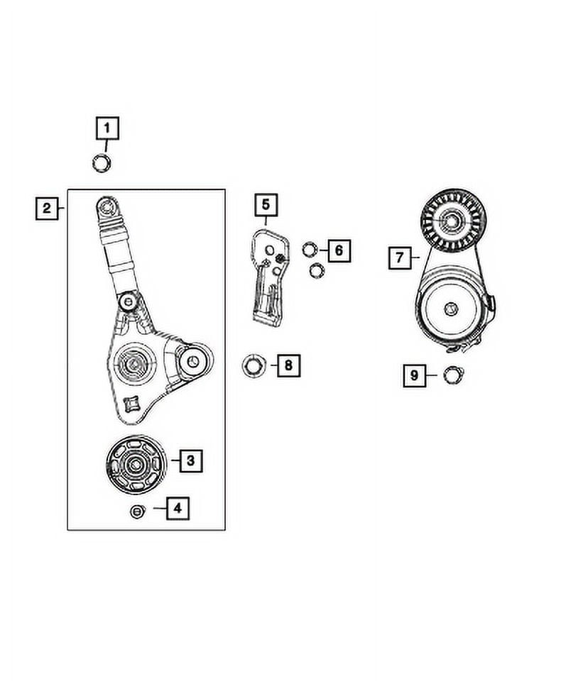New Genuine Mopar Tensioner Tensioner 2020-2024 OE 68518735AA - Walmart.com