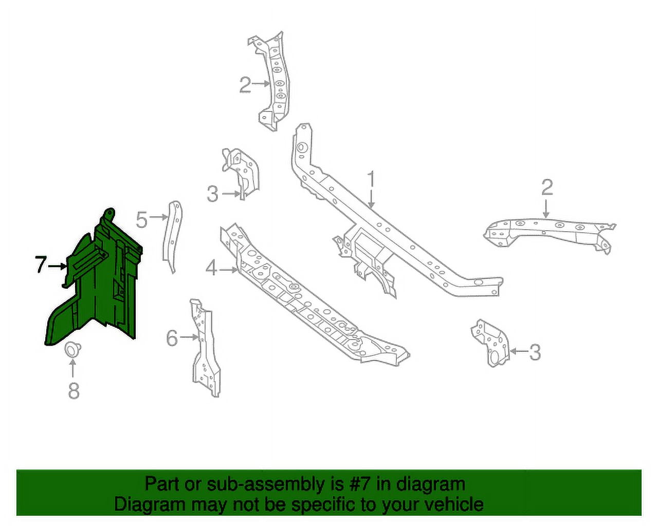 New Genuine Nissan Air Guide-Front,Lh 628233YU0A / 62823-3YU0A OEM ...