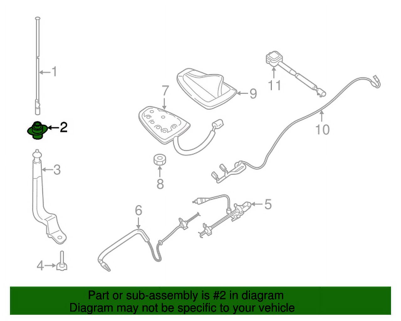 New Genuine Nissan Base-Antenna 28216EZ00A / 28216-EZ00A OEM - Walmart.com