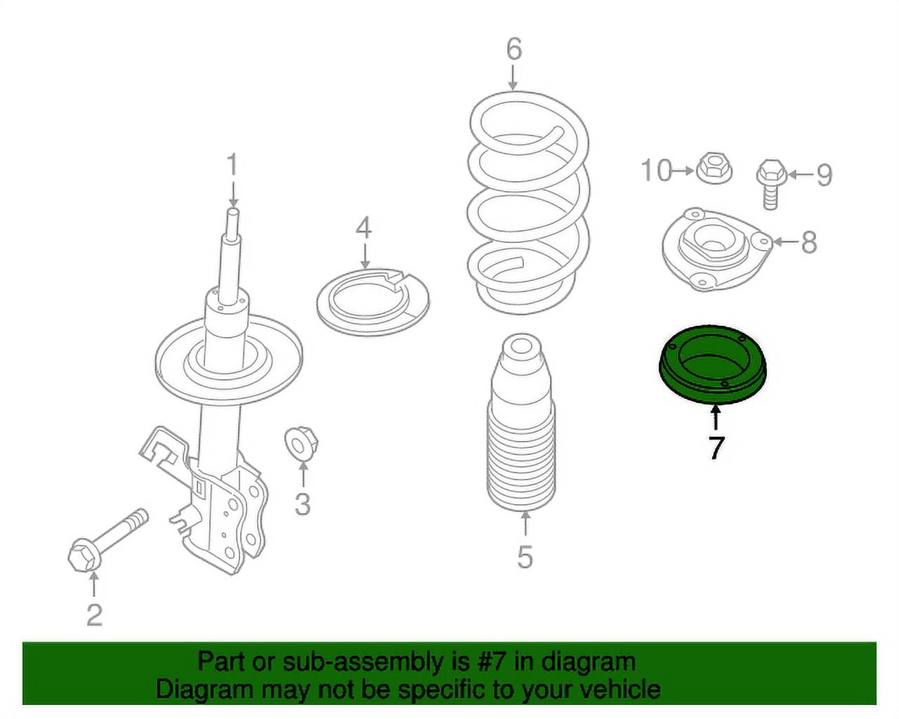 New Genuine Nissan Bearing-Strut 543251KA0A / 54325-1KA0A OEM - Walmart.com