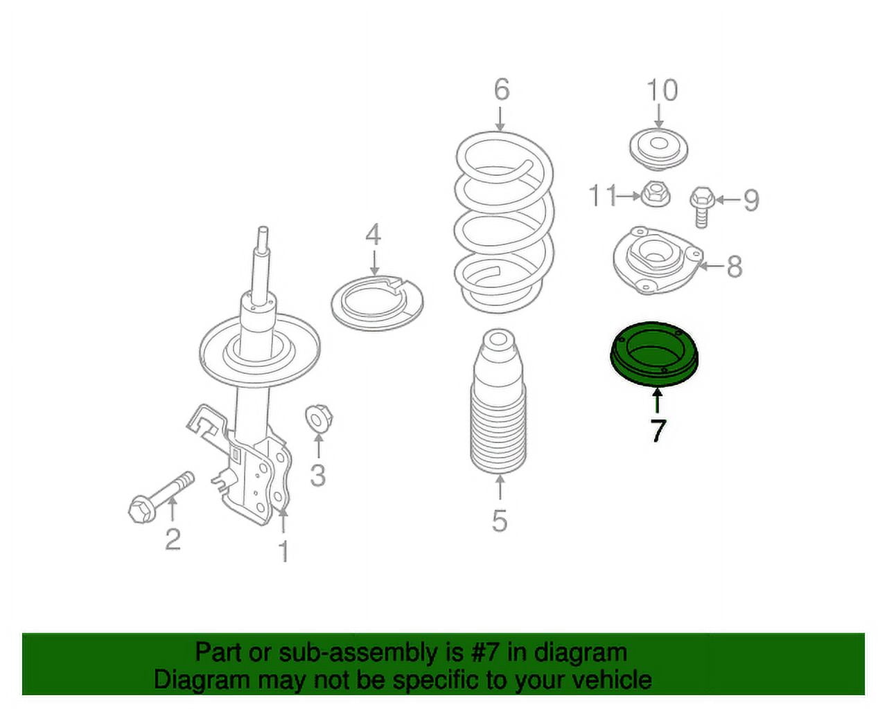 New Genuine Nissan Bearing-Strut Mounting 54325ED02A / 54325-ED02A OEM ...