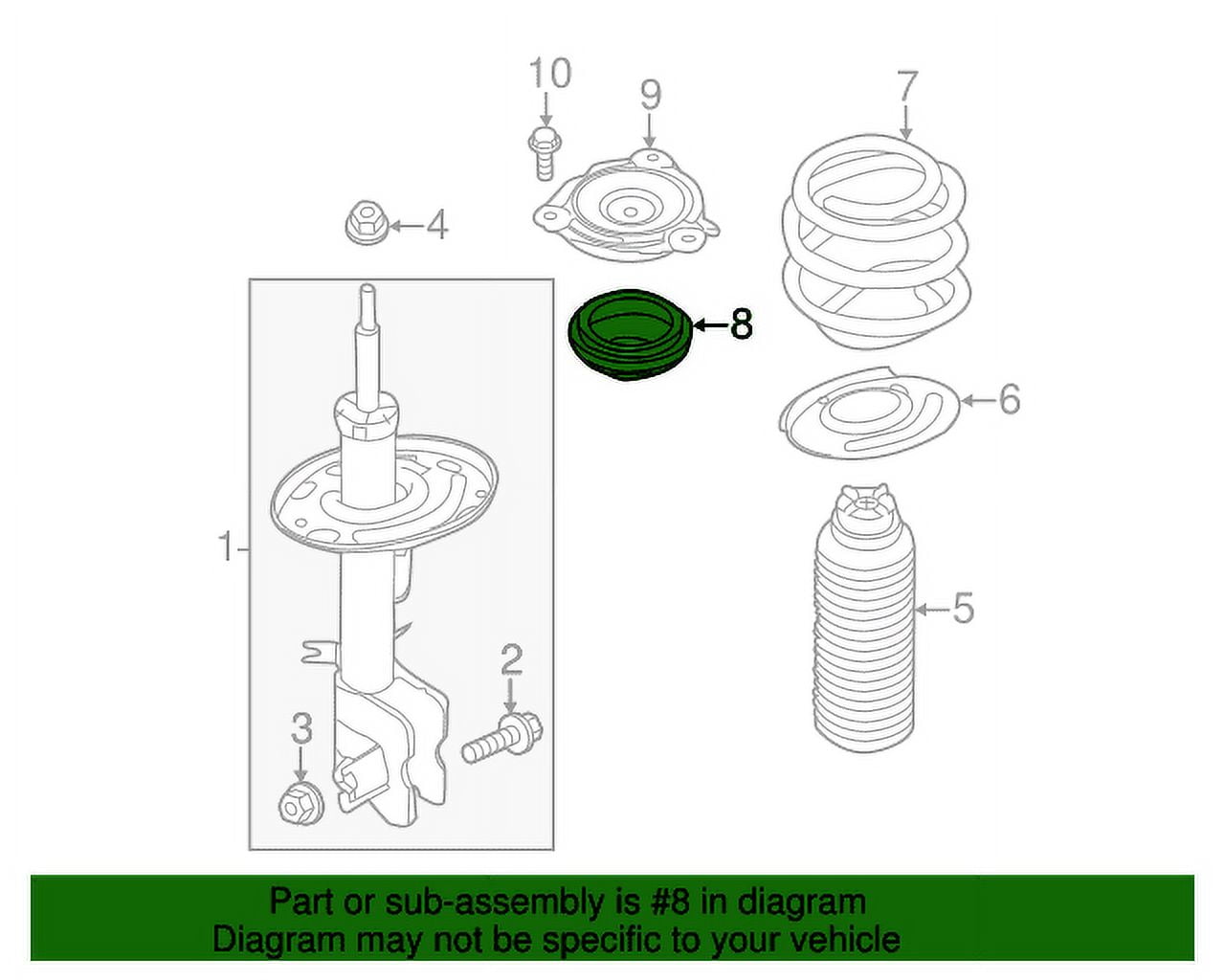 New Genuine Nissan Bearing-Strut OE 54325JA00A - Walmart.com
