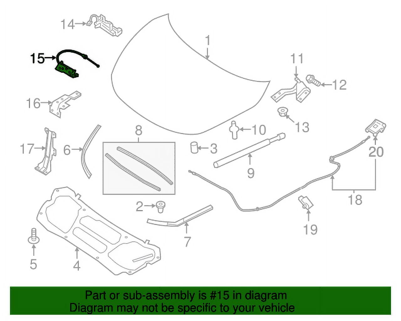 New Genuine Nissan Bell Crank-Hood Lock 656039UA0B / 65603-9UA0B OEM ...
