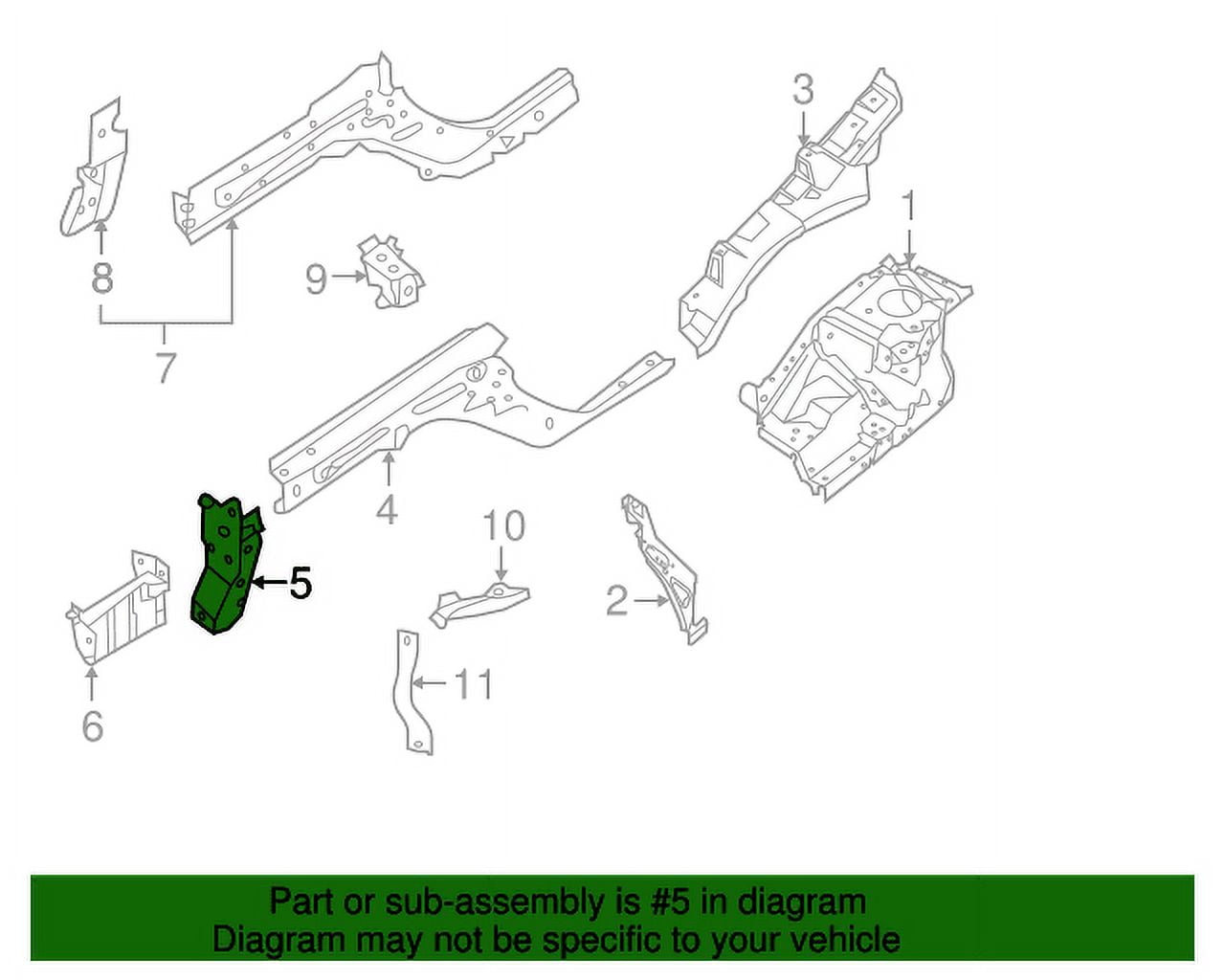 New Genuine Nissan Bracket-Add On Frame Outer,Lh G51F14ATMA / G51F1 ...