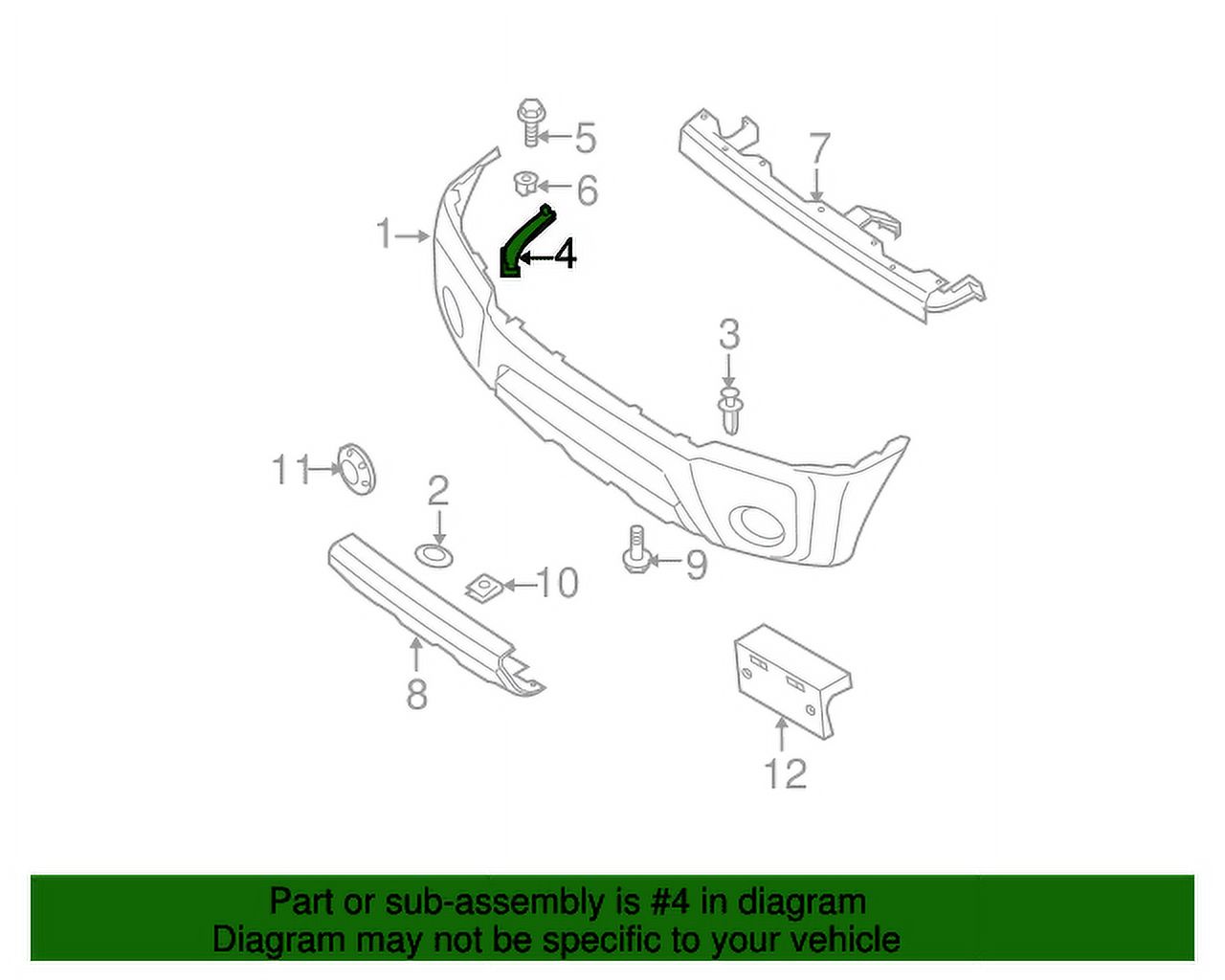 New Genuine Nissan Bracket-Front Bumper Side,L 62043EA001 / 62043-EA001 ...