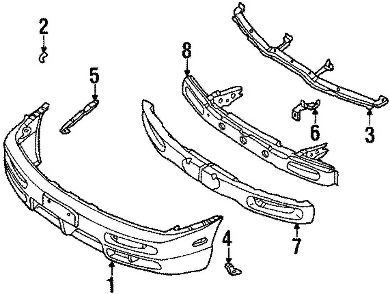 New Genuine Nissan Bracket Front Bumper Side,Rh 6222280F00 / 62222 ...
