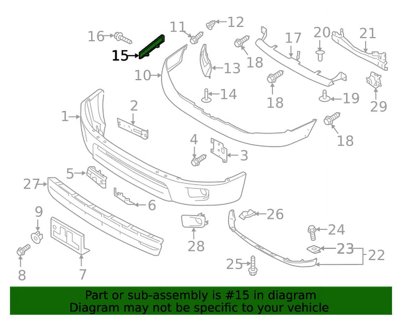 New Genuine Nissan Bracket-Front Bumper Side,Rh 62224EZ00A / 62224 ...