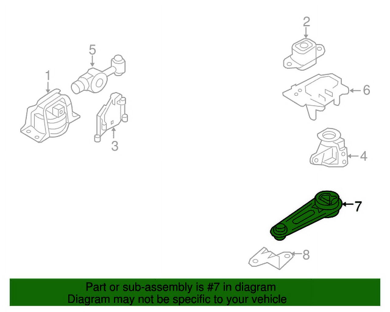 New Genuine Nissan Buffer Assy-Engine Mounting, Rear 11360ED000 OEM ...