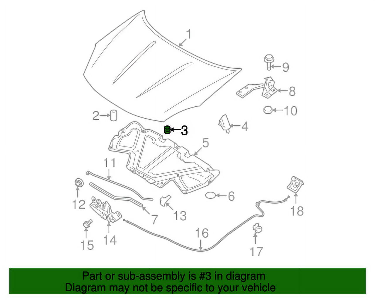 New Genuine Nissan Bumper-Hood 65822JM00A / 65822-JM00A OEM - Walmart.com