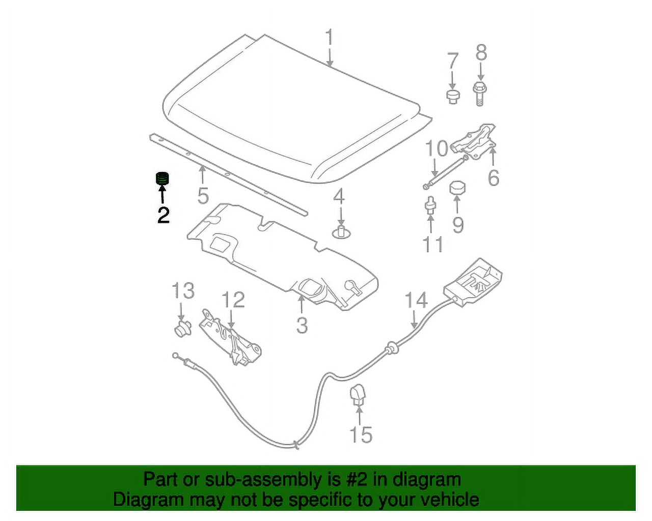New Genuine Nissan Bumper-Hood 6582950A00 / 65829-50A00 OEM - Walmart.com