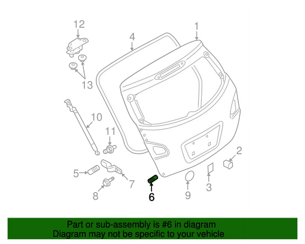New Genuine Nissan Bumper Rubber 908781U600 / 90878-1U600 OEM - Walmart.com