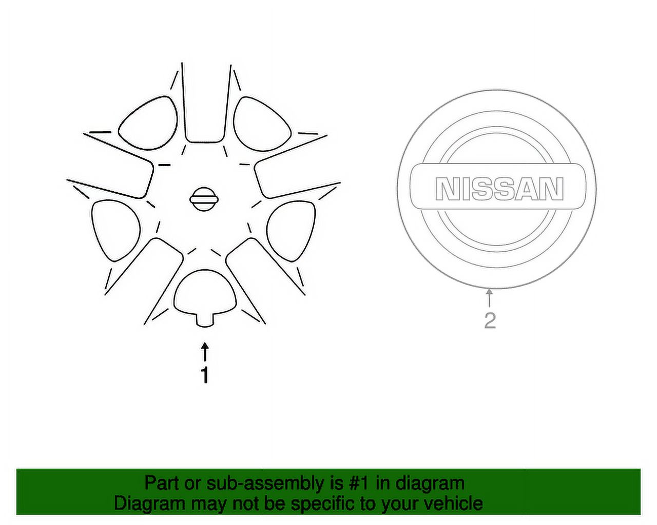 New Genuine Nissan Cap-Disc Wheel 40315JM00B / 40315-JM00B OEM ...