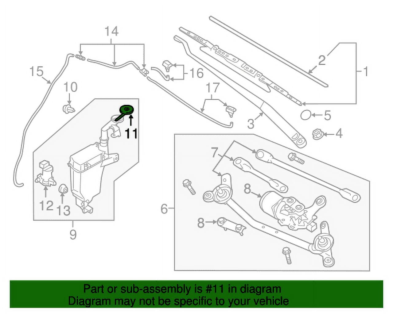New Genuine Nissan Cap-Windshield Washer Tank 289131HB1A / 28913-1HB1A ...