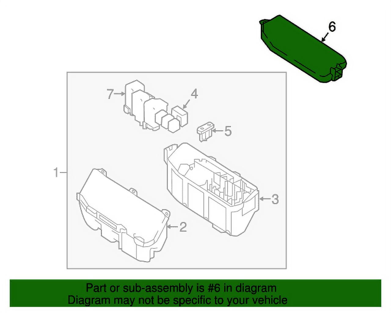 New Genuine Nissan Cover-Fusible Link Holder 243826MA0A / 24382-6MA0A ...
