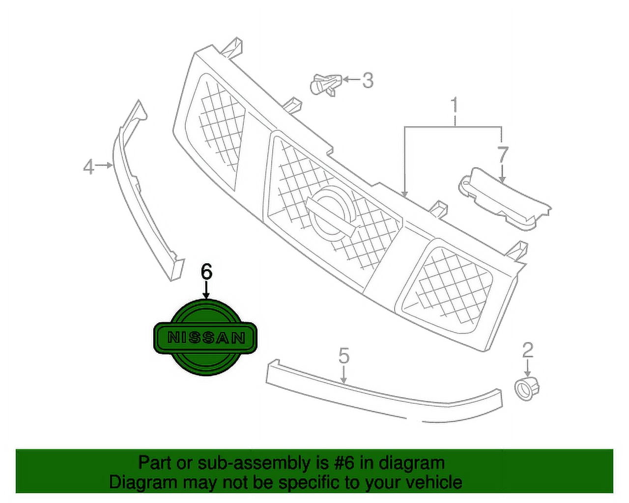 New Genuine Nissan Emblem-Front 628907S000 / 62890-7S000 OEM - Walmart.com