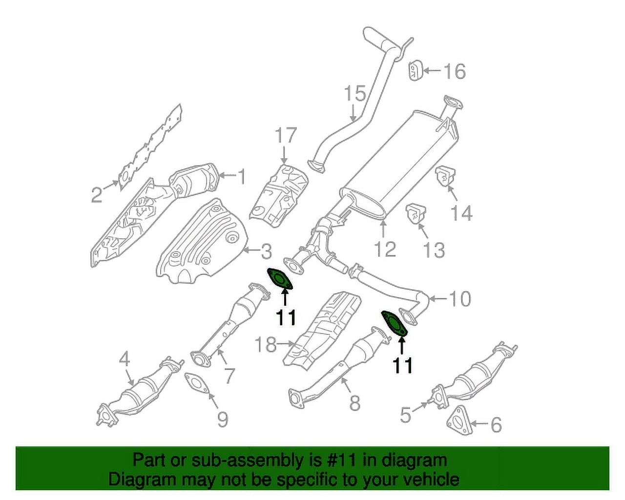 New Genuine Nissan Gasket-Exhaust OE 2069224U0A - Walmart.com
