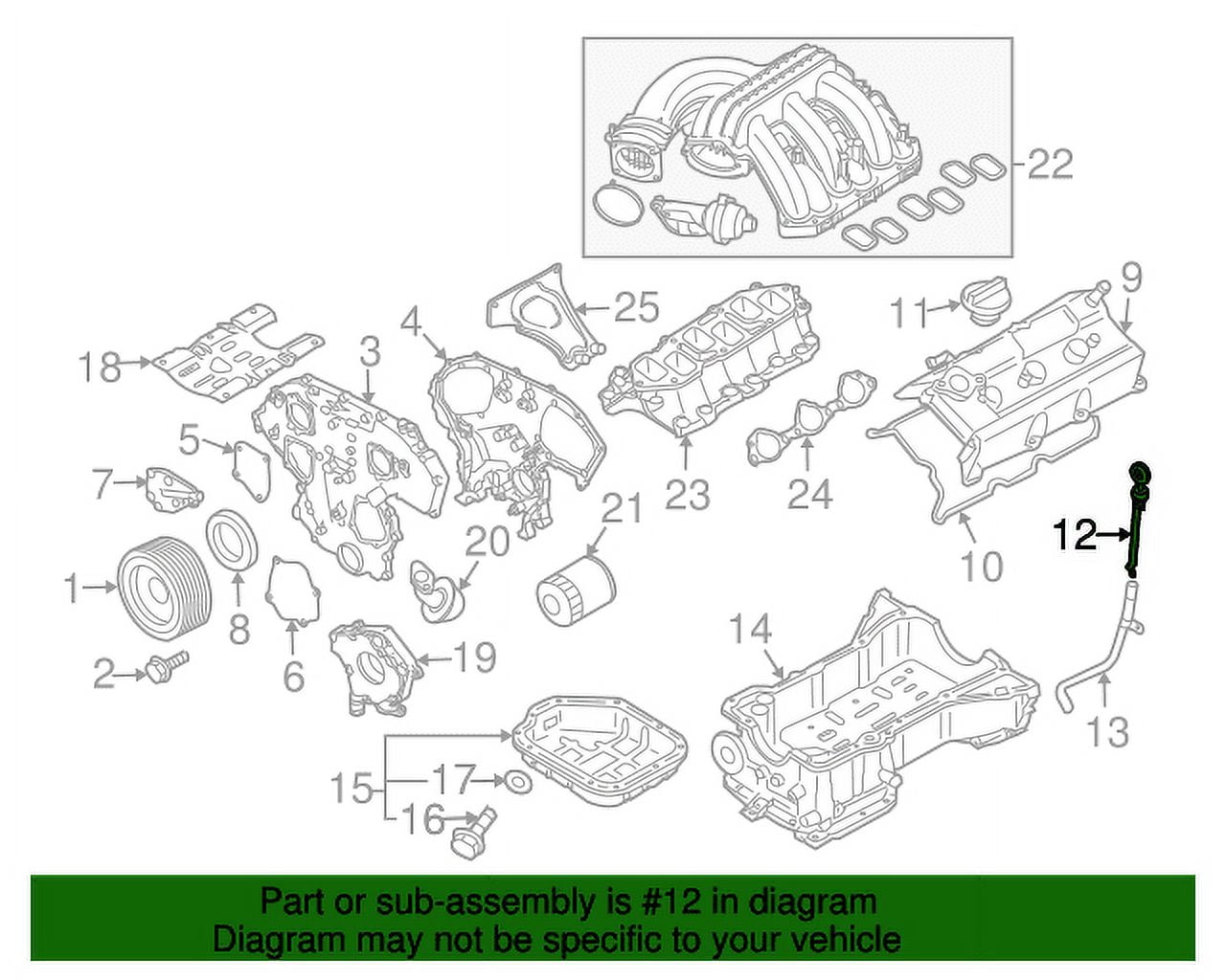 New Genuine Nissan Gauge-Oil Level 11140EA20B / 11140-EA20B OEM ...