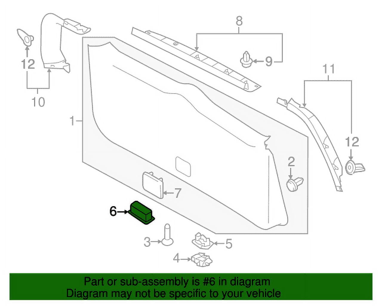 New Genuine Nissan Handle-Pull, Back Door 909401JA0A / 90940-1JA0A OEM ...