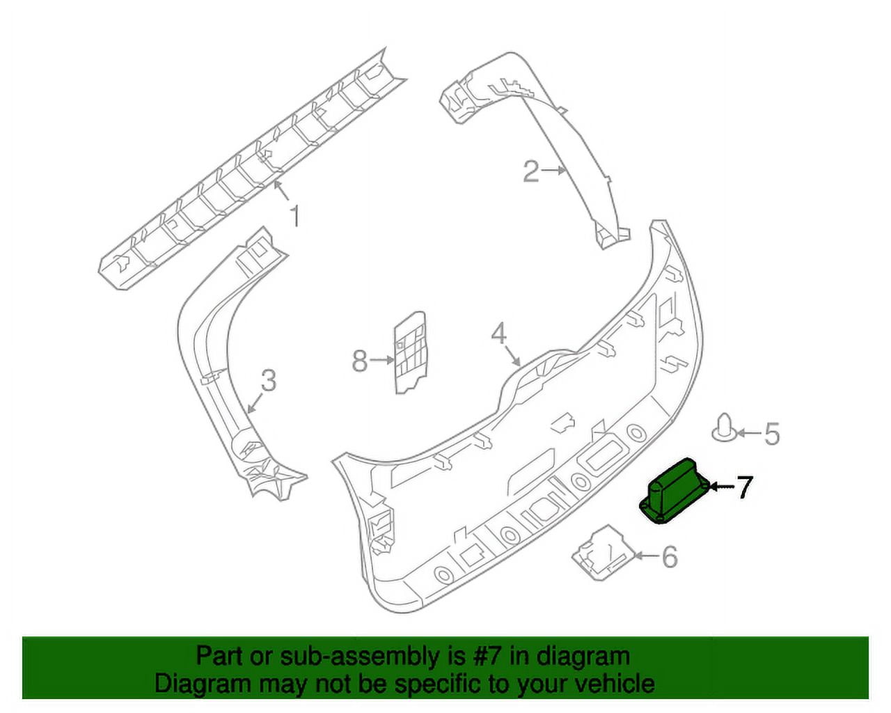New Genuine Nissan Handle-Pull,Back Door 909403JA0B / 90940-3JA0B OEM ...