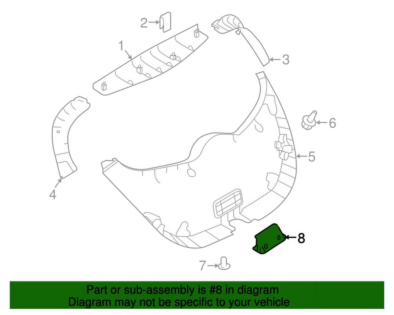 New Genuine Nissan Handle Pull,Back Door 909405SK0A / 90940-5SK0A OEM ...