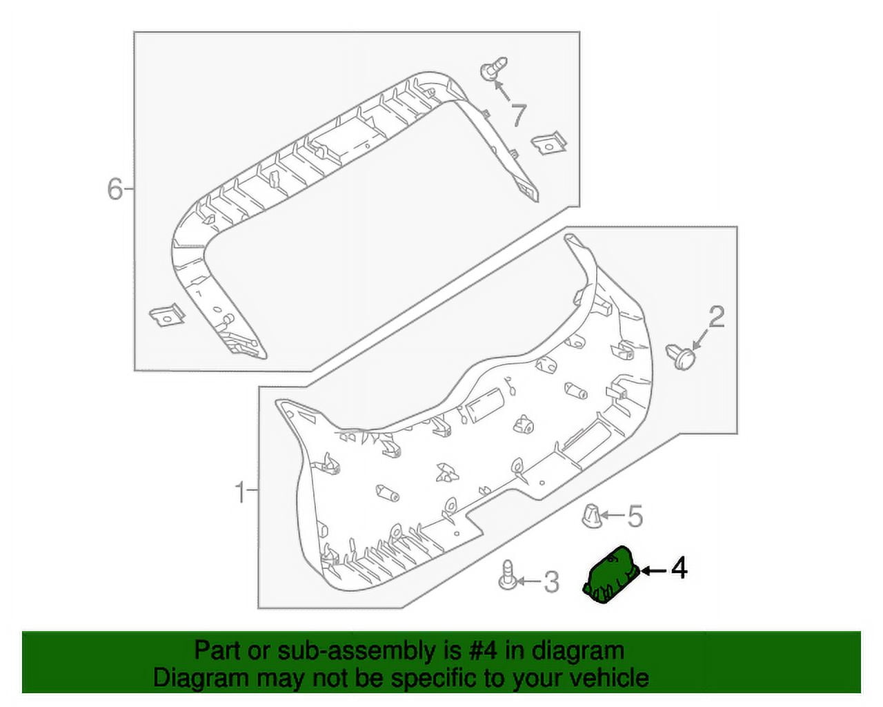 New Genuine Nissan Handle-Pull,Back Door 909406MA0B / 90940-6MA0B OEM ...