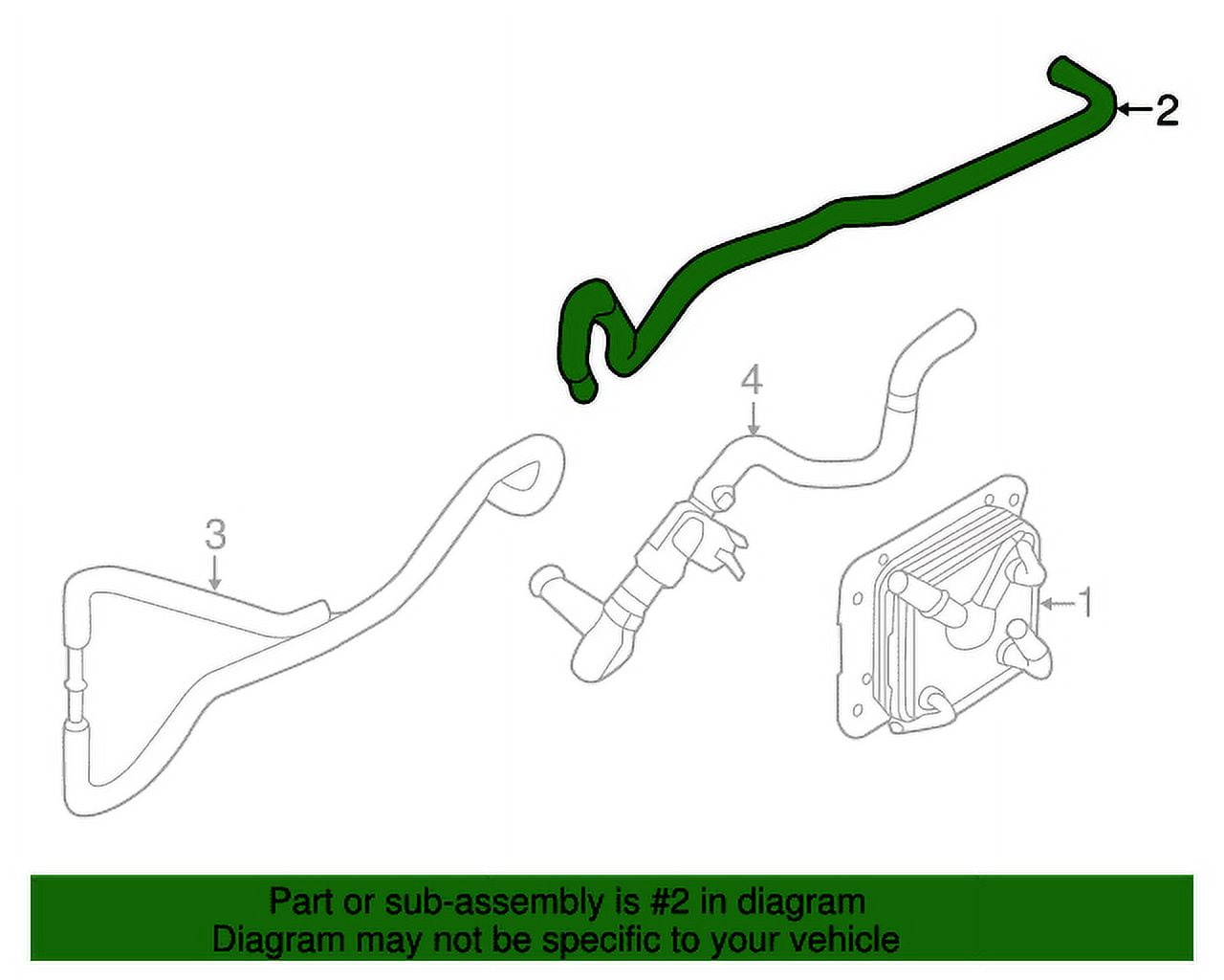 New Genuine Nissan Hose-Oil Cooler,Auto Transmission 216314BA0A OEM ...