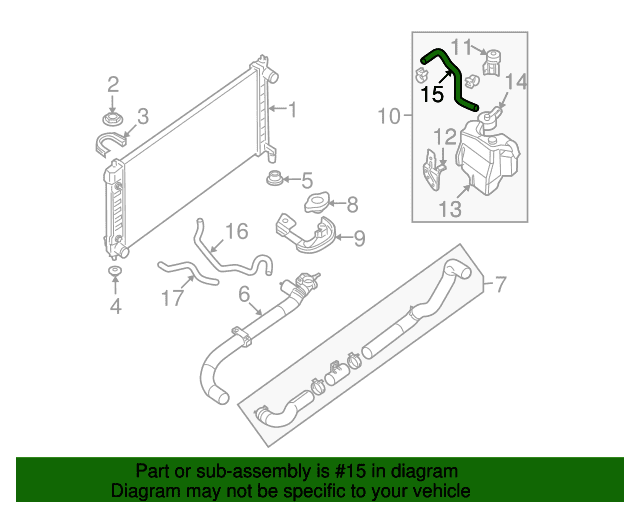 New Genuine Nissan Hose-Reserve Tank 21741JA00A / 21741-JA00A OEM ...
