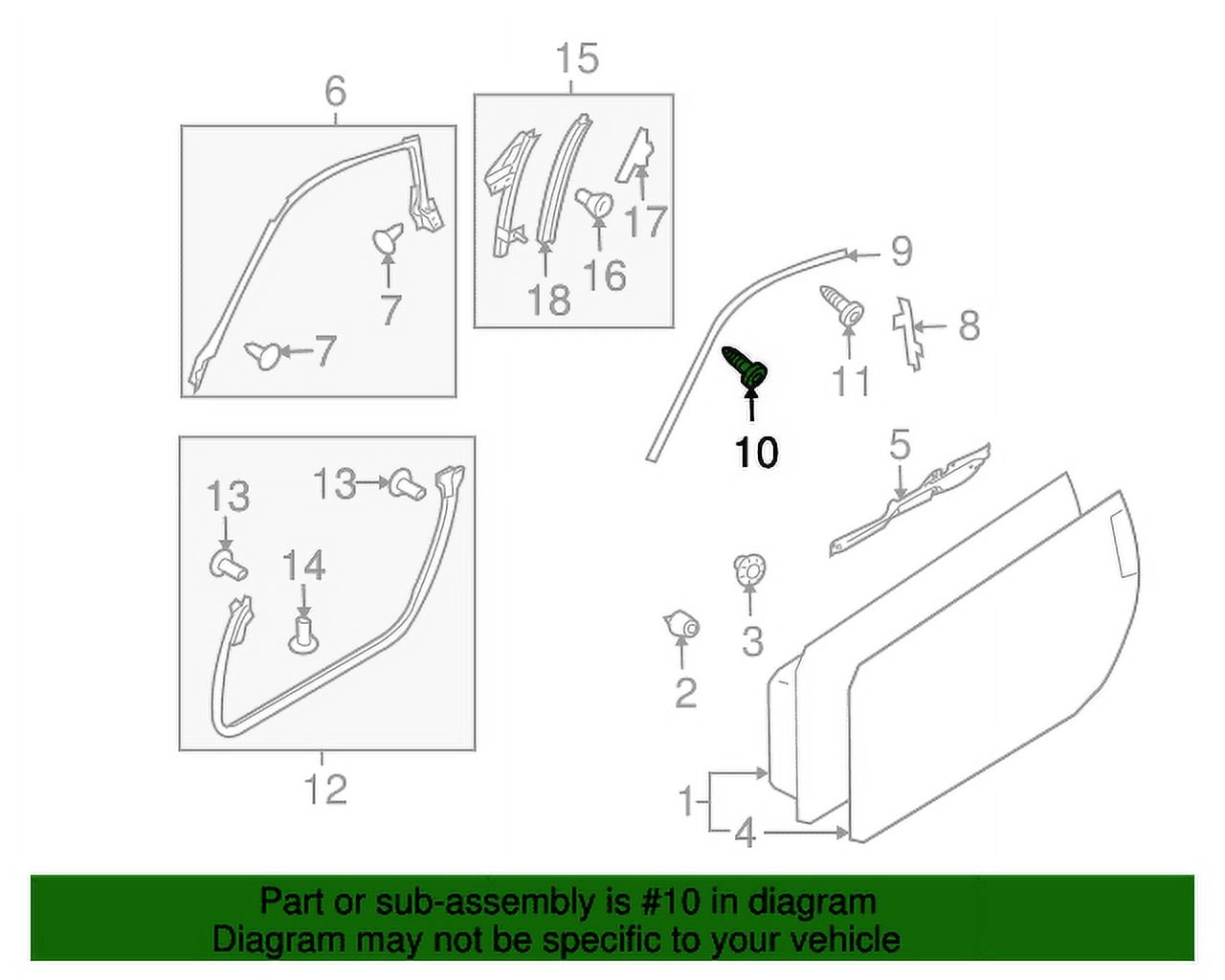 New Genuine Nissan / Infiniti Clip 0155301A50 OEM - Walmart.com