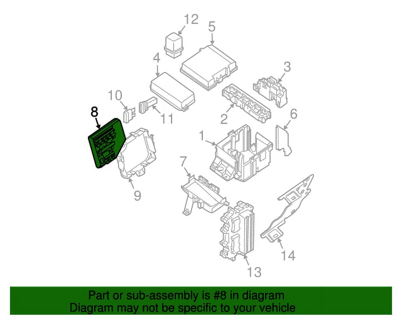 New Genuine Nissan / Infiniti Controller Assy-Ipdm 284B6ZE03B OEM ...