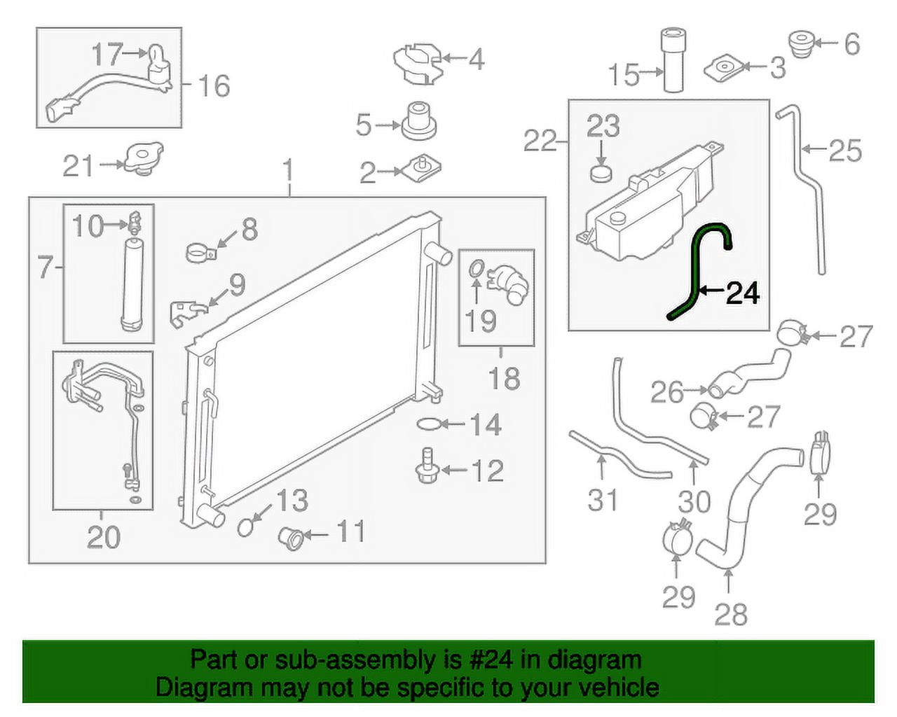 New Genuine Nissan / Infiniti Hose-Reserve Tank 21741JK000 OEM ...