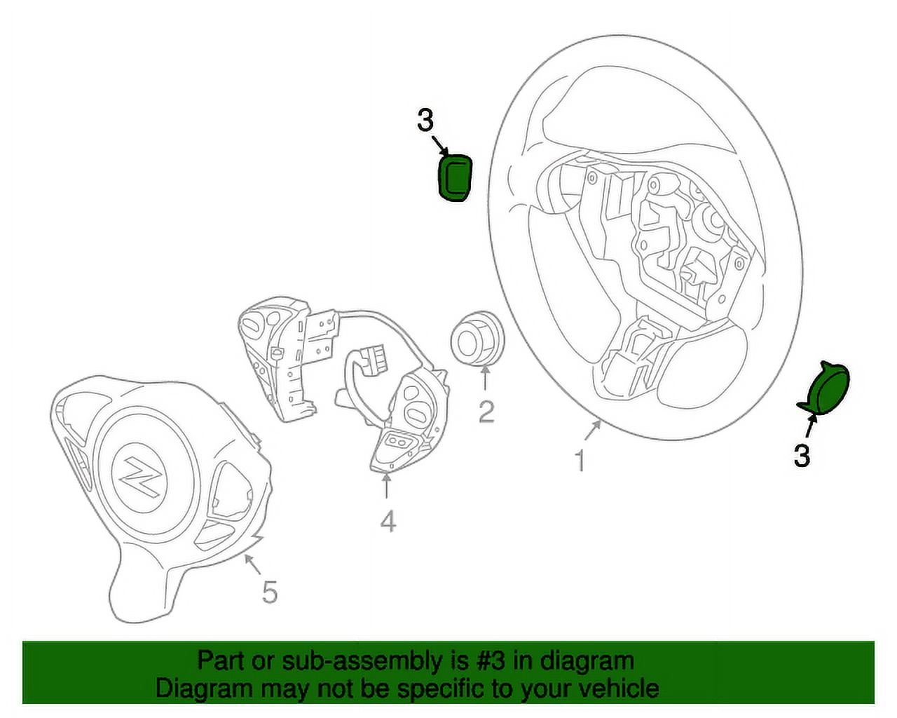 New Genuine Nissan / Infiniti Lid Steering 484654Y900 / 48465-4Y900 OEM ...