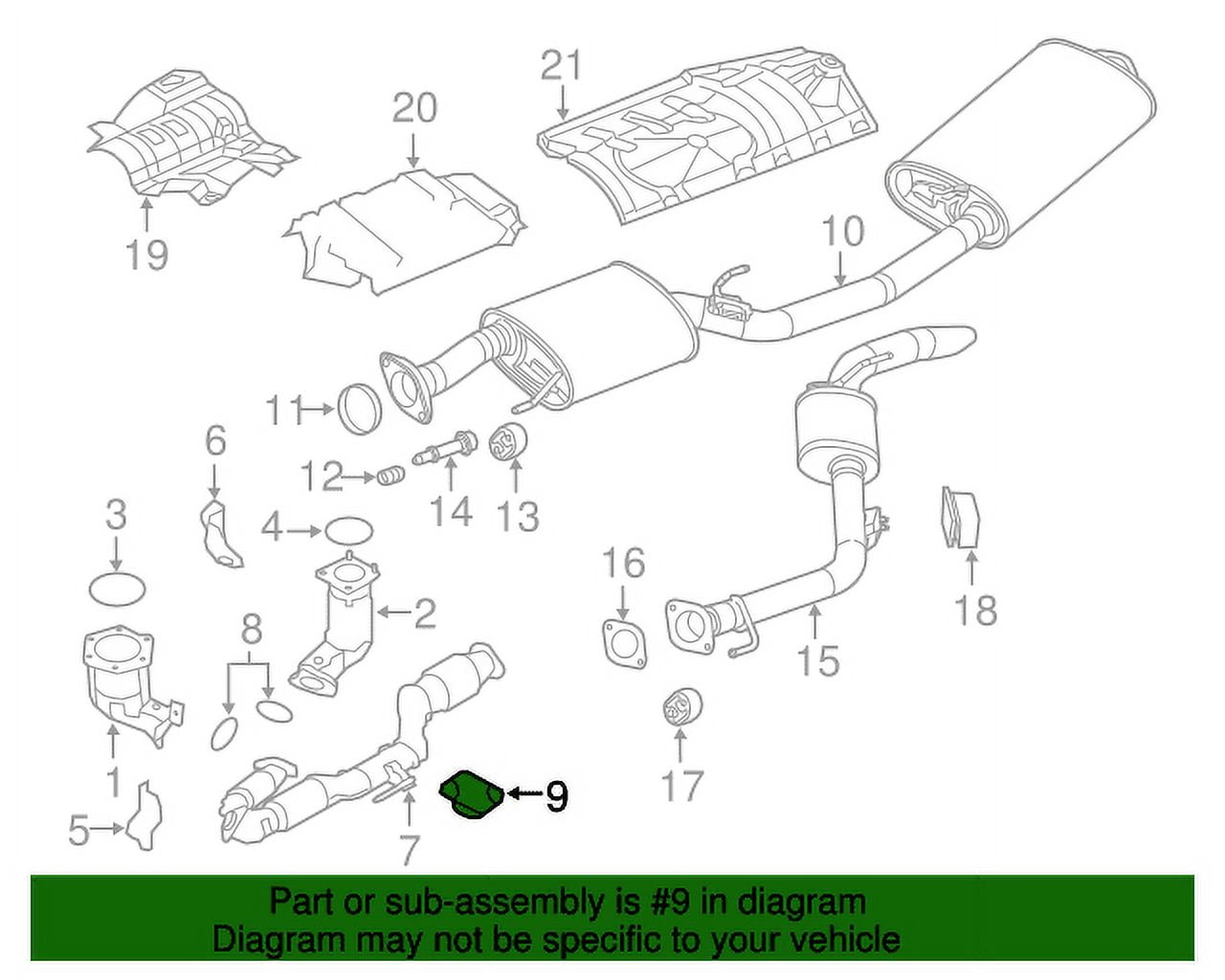 New Genuine Nissan / Infiniti Mounting Assy-Exhaust 206111AA2A OEM ...
