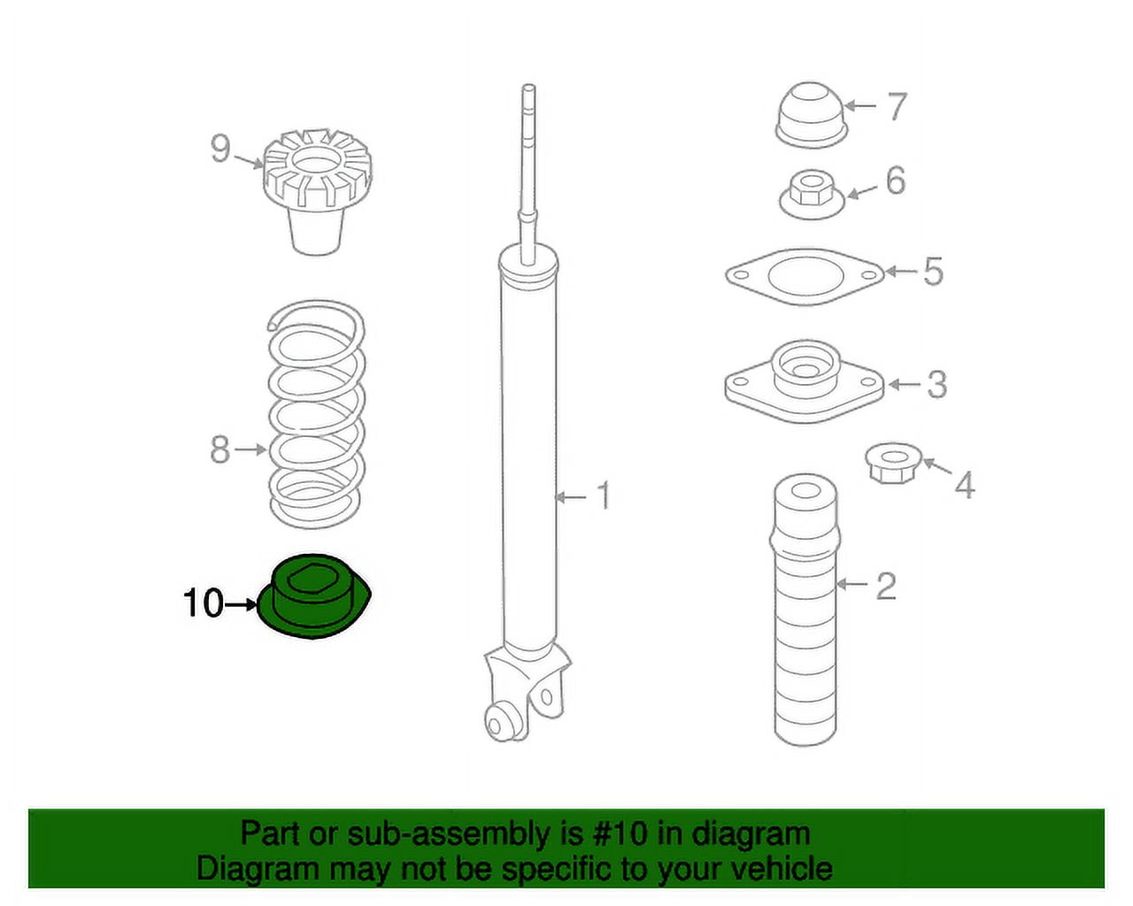 New Genuine Nissan / Infiniti Seat Rubber,Rear Spring 55036AG001 ...