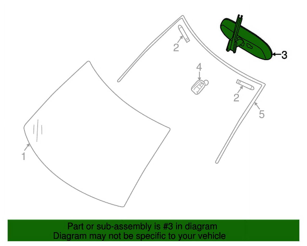 New Genuine Nissan Inside Mirror OE 963212Y900 - Walmart.com