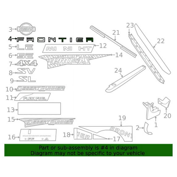 New Genuine Nissan Label-Rear 93494EA800 / 93494-EA800 OEM - Walmart.com