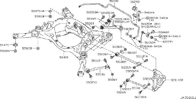 New Genuine Nissan Link Compl-Rear Suspension Lower, Front OE ...