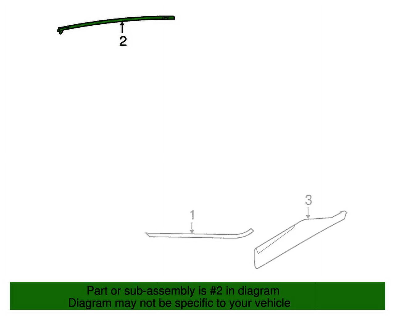 New Genuine Nissan Moulding-Rear Door Sash,Front Rh OE 822825BC0C ...