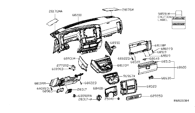 New Genuine Nissan NV Fuse Box Cover Lid OE 689641PA0A - Walmart.com