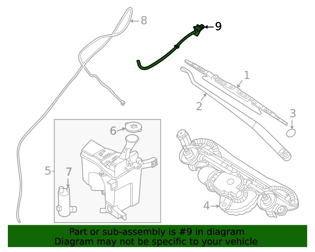 New Genuine Nissan Nozzle Compl Windshield Washer,Lh 289335EF0A OEM ...