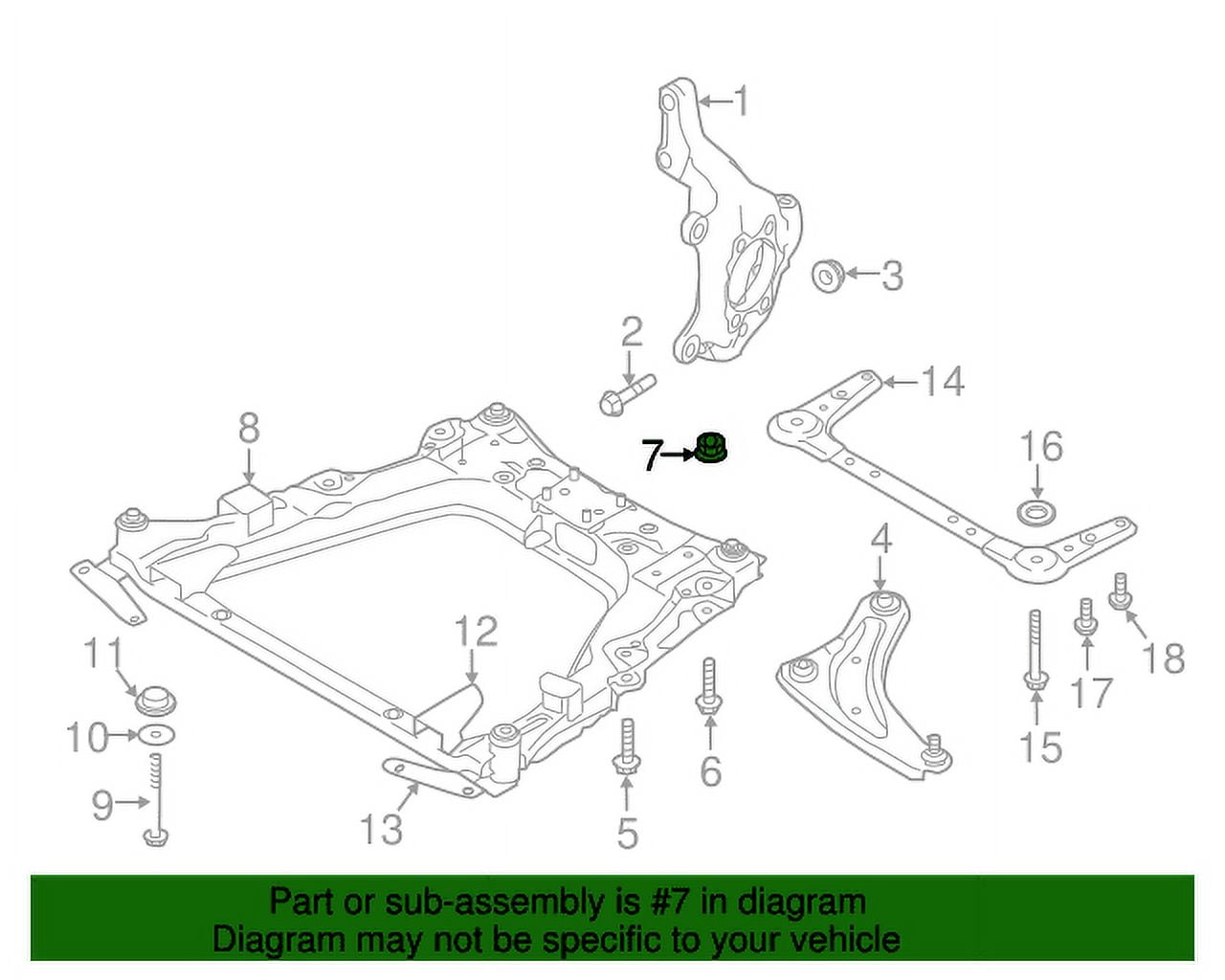 New Genuine Nissan Nut 545881KA0A / 54588-1KA0A OEM - Walmart.com