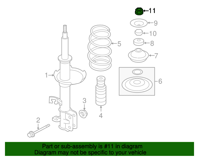 New Genuine Nissan Nut OE 54588JP00D - Walmart.com