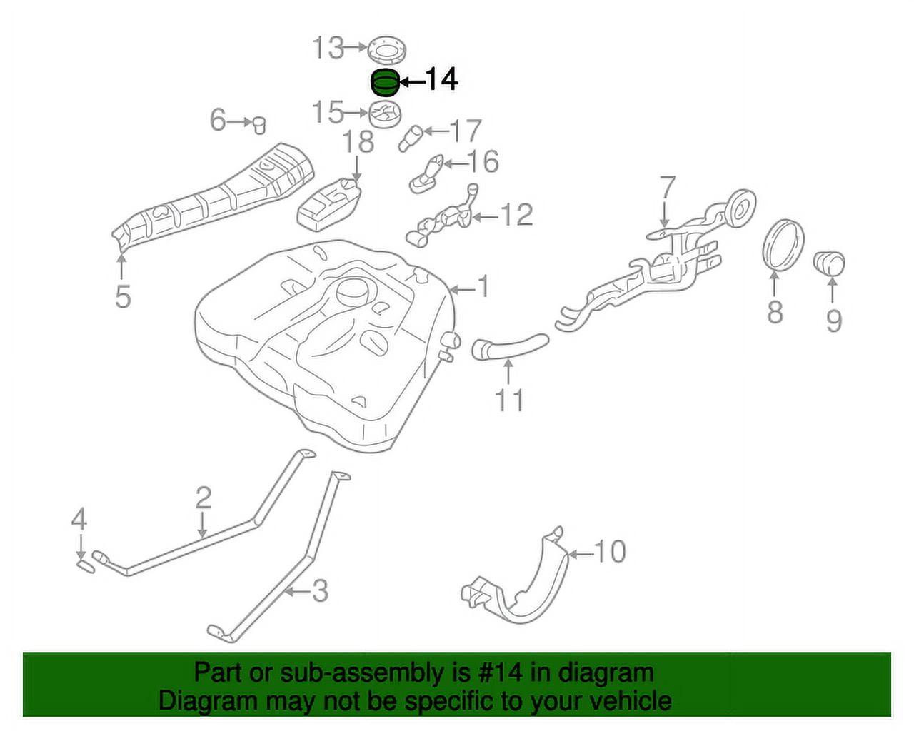 New Genuine Nissan Packing-Fuel Gauge OE 1734279900 - Walmart.com