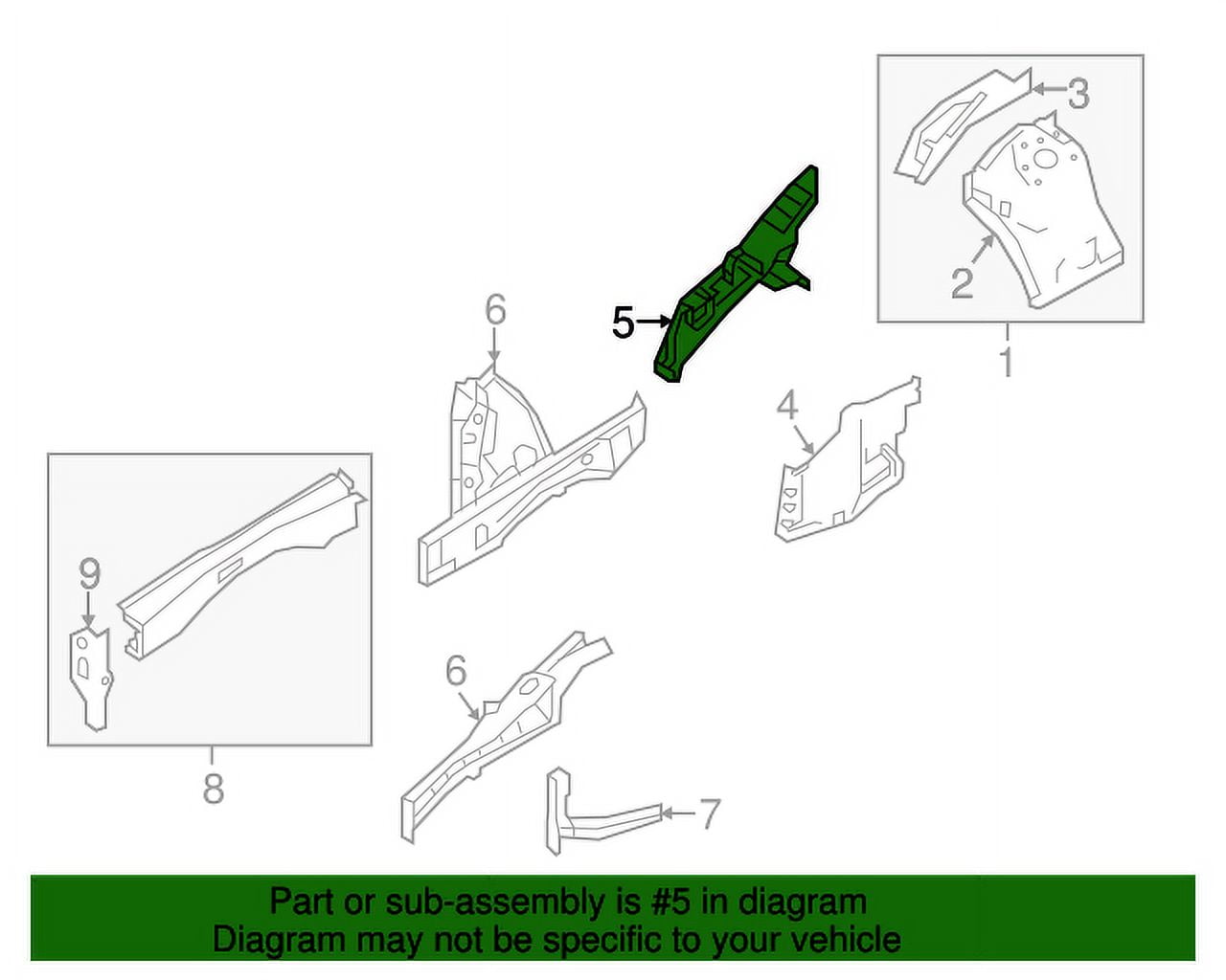 New Genuine Nissan Reinforcement-Hoodledge,Lh F41819PJMA / F4181-9PJMA ...