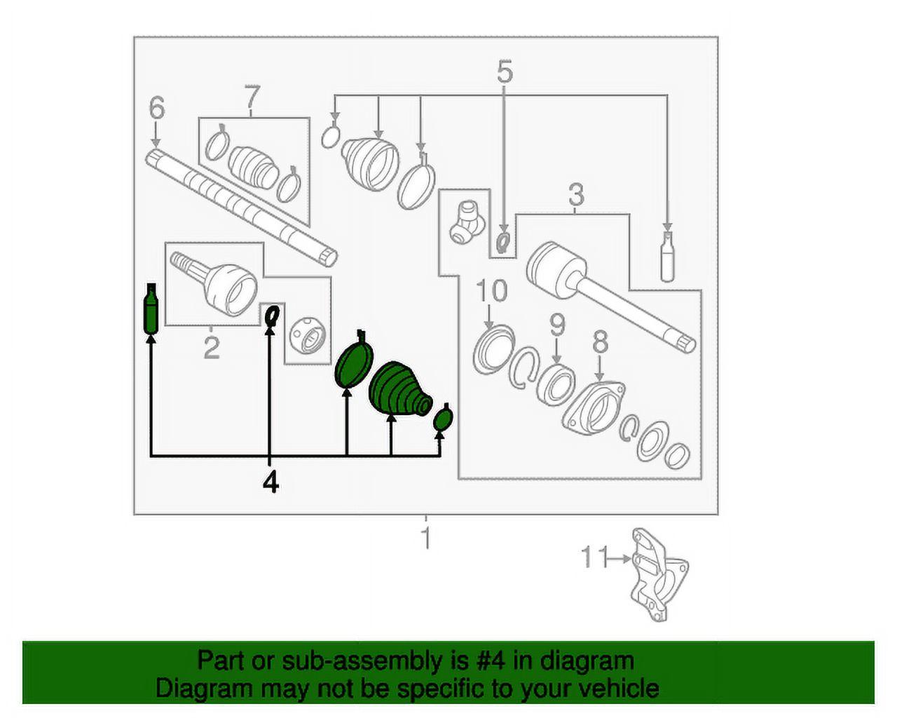 New Genuine Nissan Repair Kit-Dust Boot,Outer C9BDA1AA0L / C9BDA-1AA0L ...